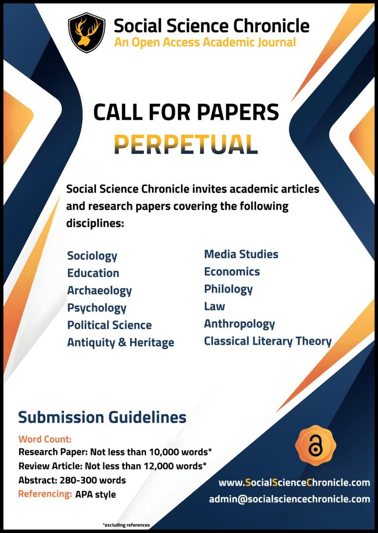 Call For Papers - Social Science Chronicle